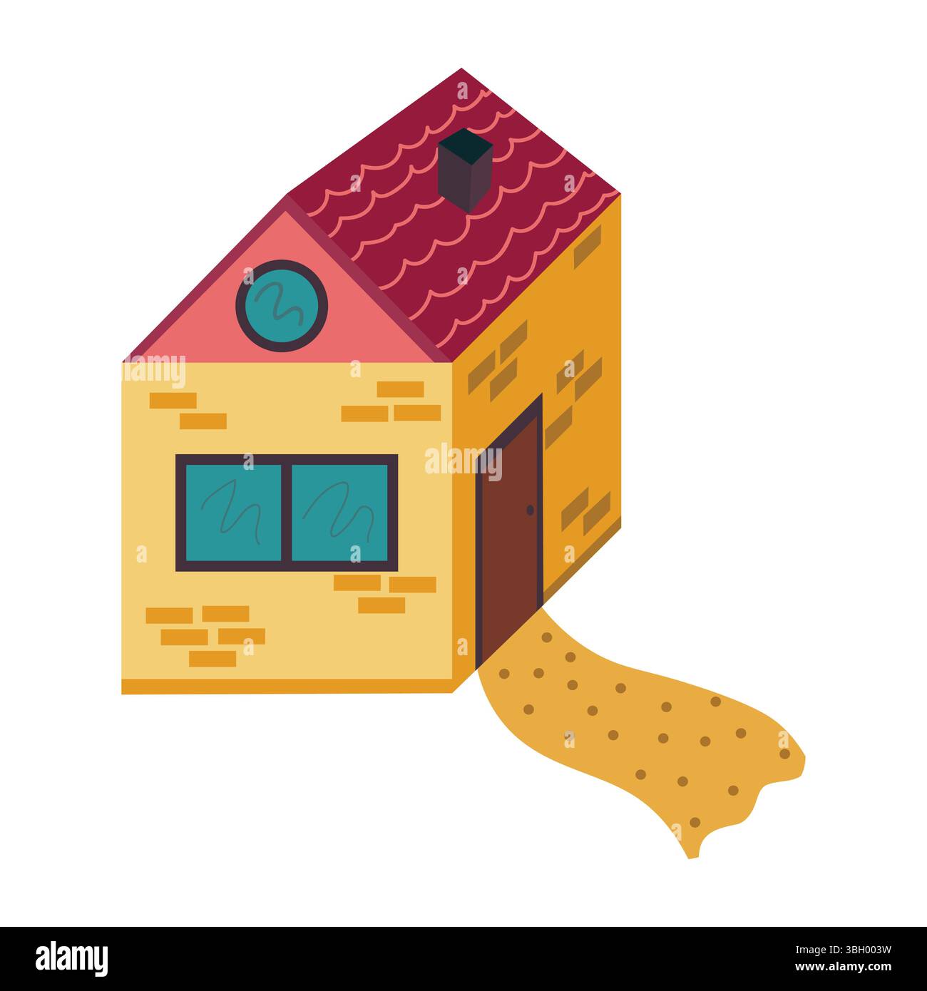 Facade house in village Stock Vector Images - Alamy