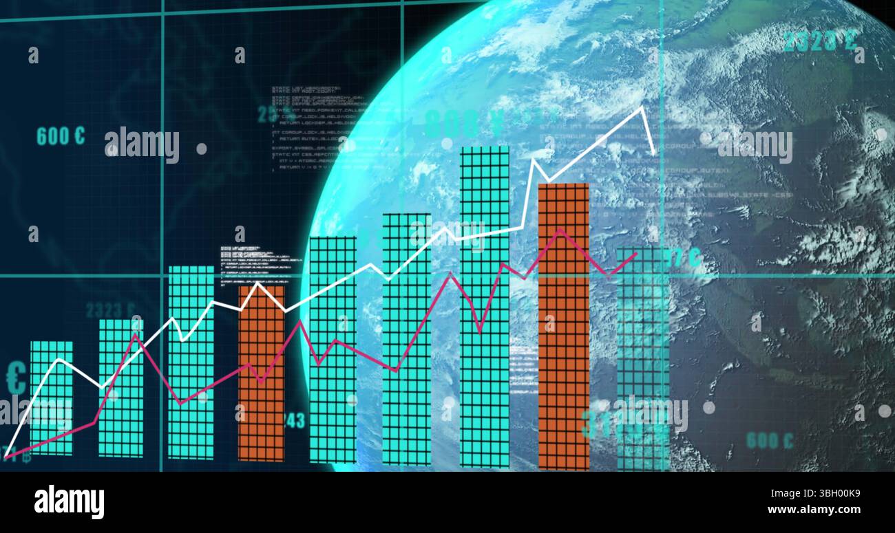 Digital globe data charts graphs hi-res stock photography and images ...