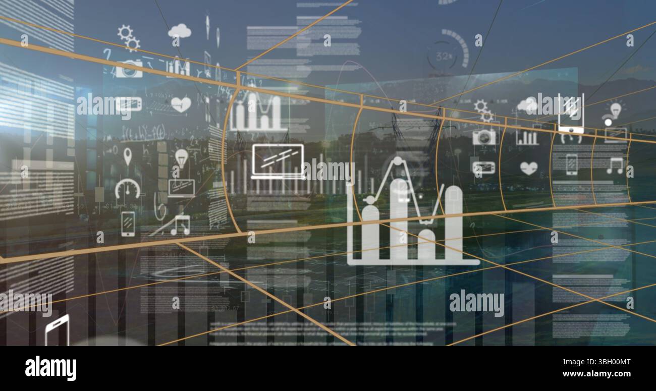 Tech data icons hi-res stock photography and images - Alamy