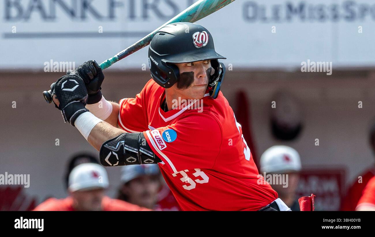 Western Kentucky outfielder Ryan Wideman (33) during an NCAA regional ...
