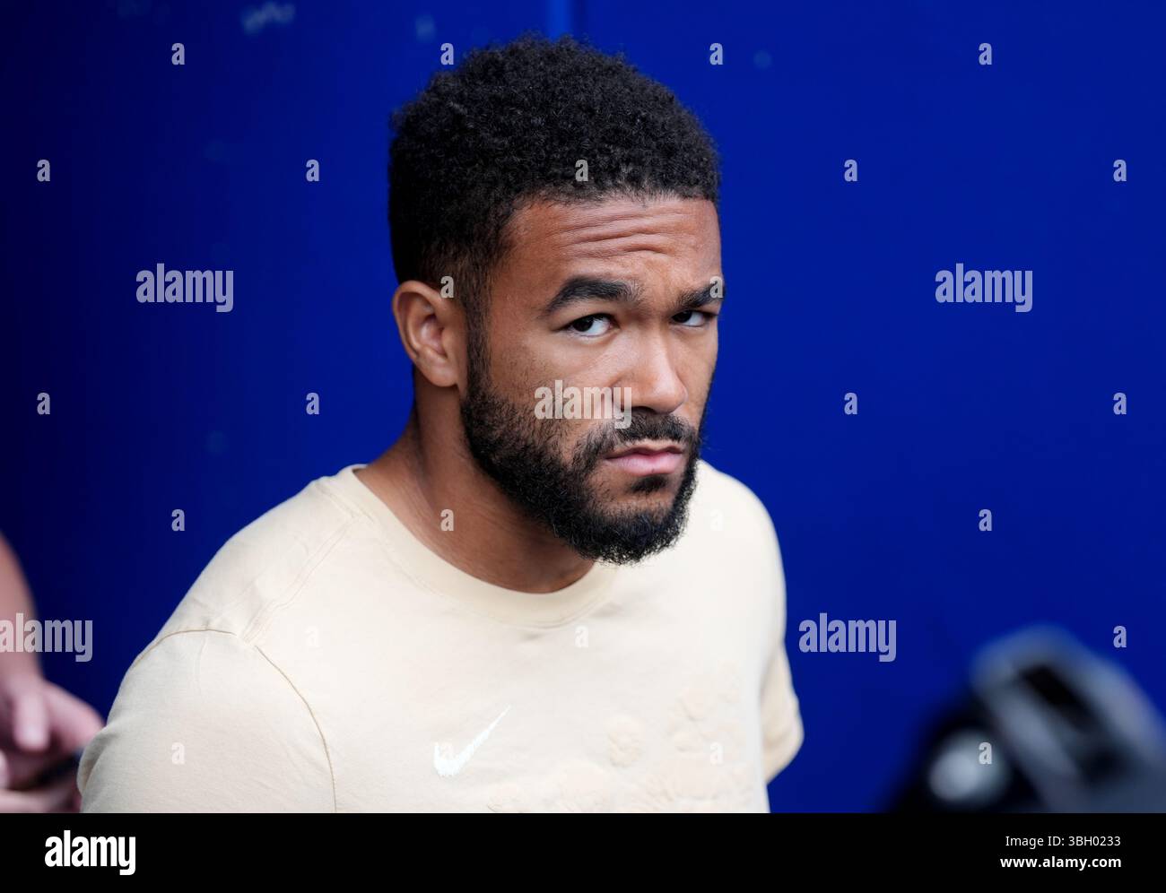 England's Reece James during a pitch walk at the RCDE Stadium in Barcelona, Spain. Picture date ...