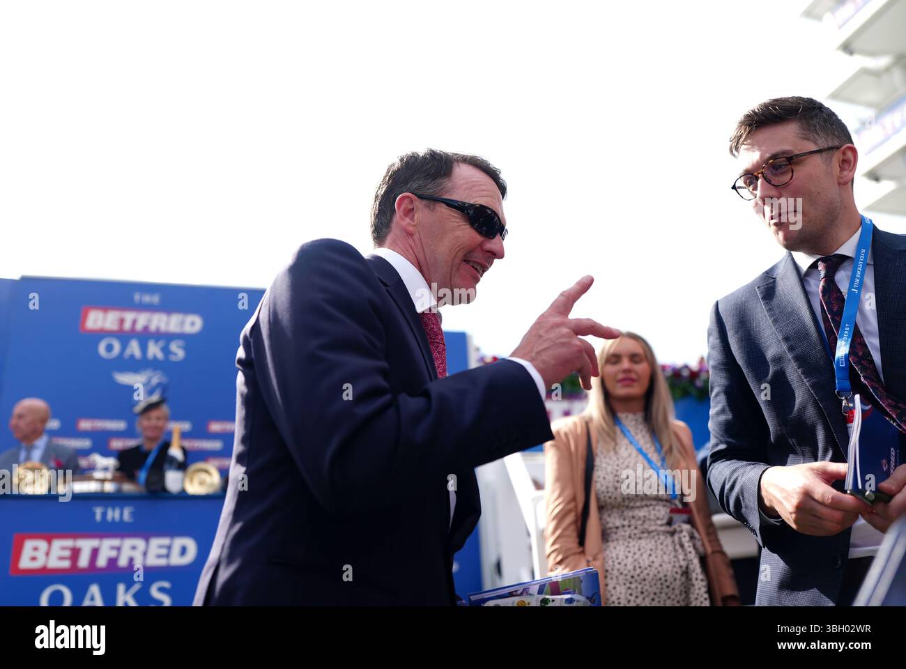 Aidan O'Brien after winning the the Betfred Oaks with Minnie Hauk ...
