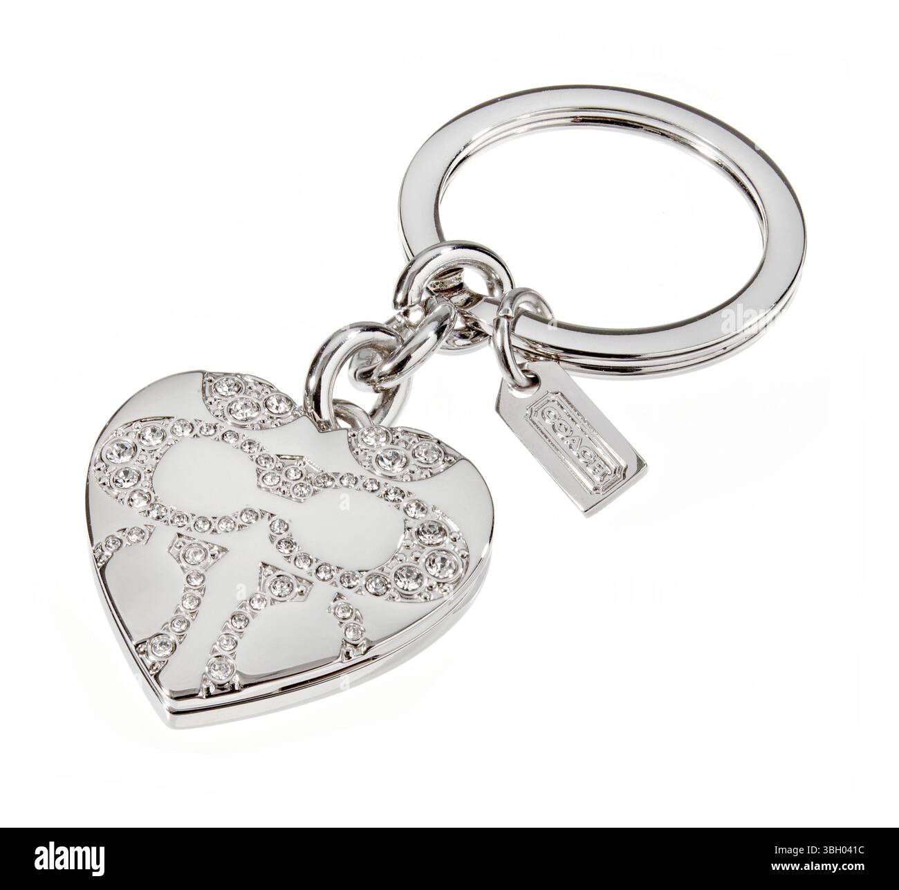 coach keychain photographed on a white background Stock Photo - Alamy