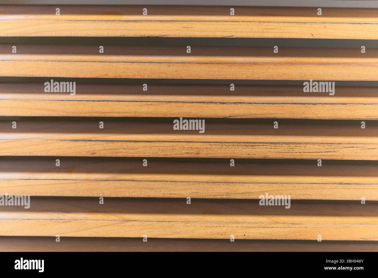 Close-up of Natural Wood Louvered Panel Texture Stock Photo - Alamy