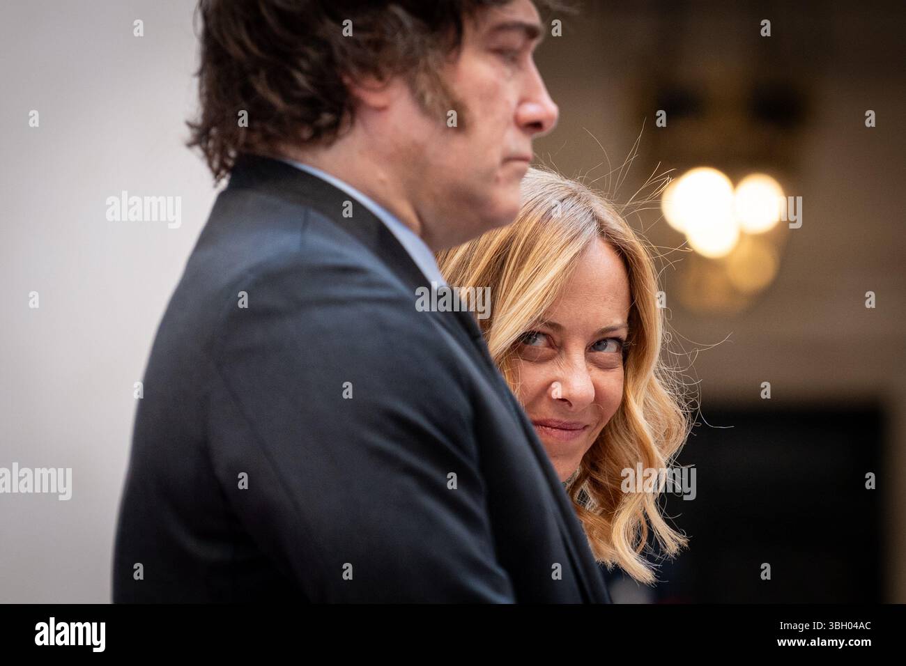 Rome, Italy. 06th June, 2025. Italian Prime Minister Giorgia Meloni and ...
