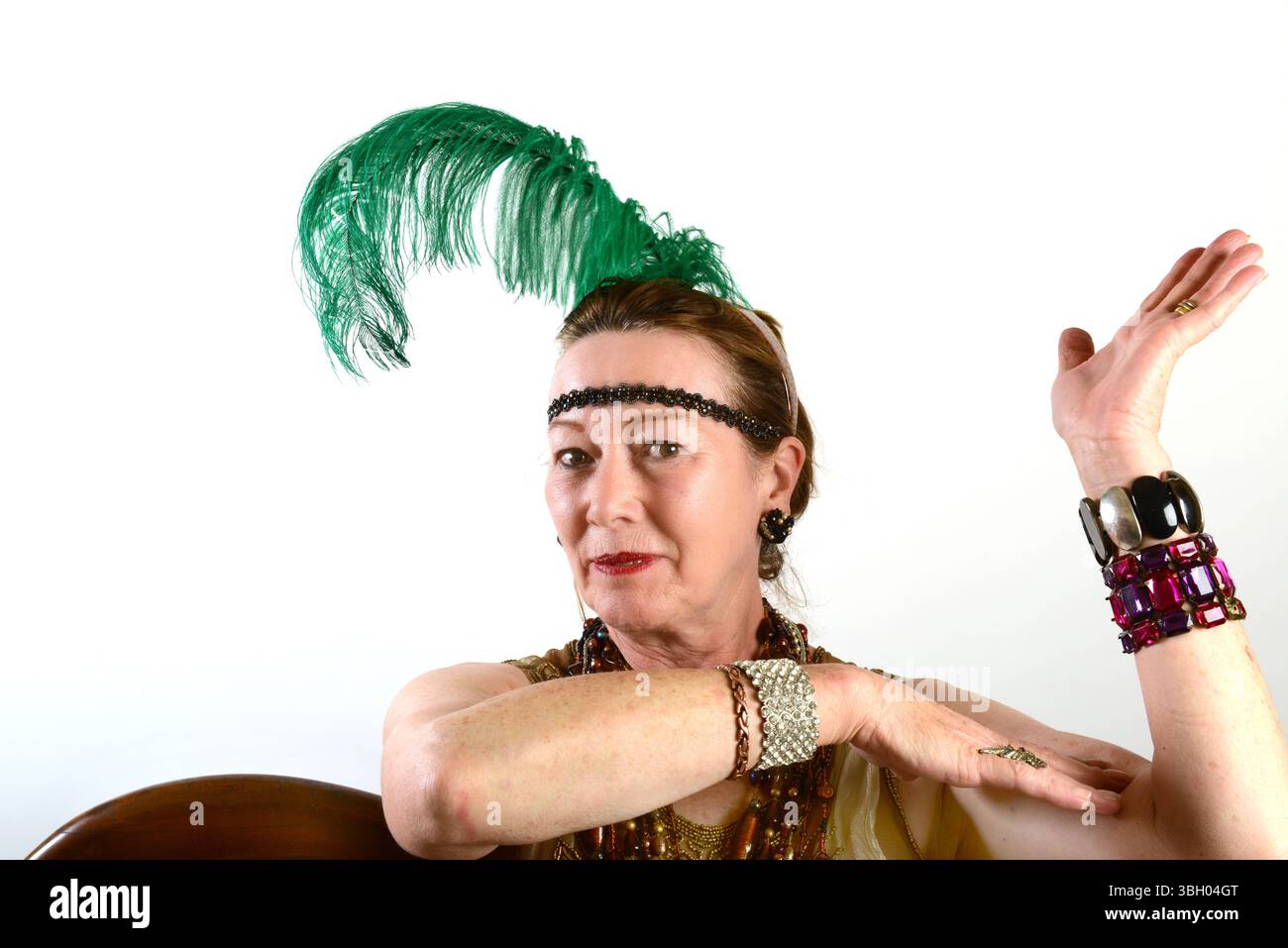 Senior middle aged woman posing dressed as 1920's style lady MODEL ...