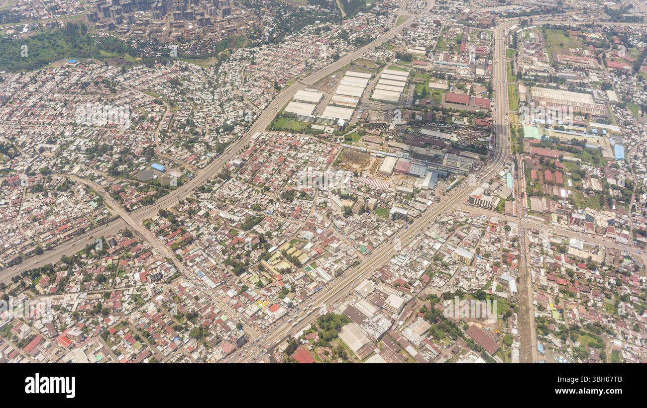 Aerial view of the Addis Ababa, the capital city of Ethiopia Stock ...