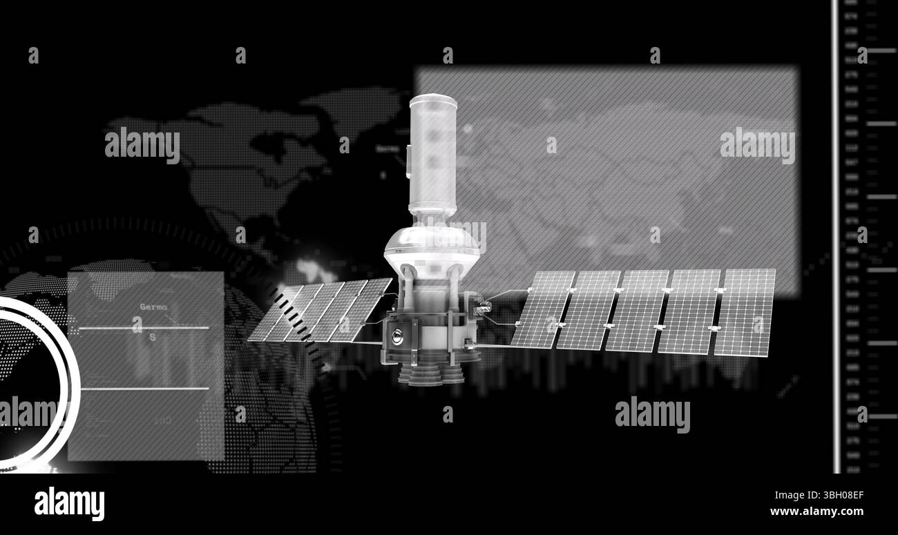 Modern satellite network over earth hi-res stock photography and images ...