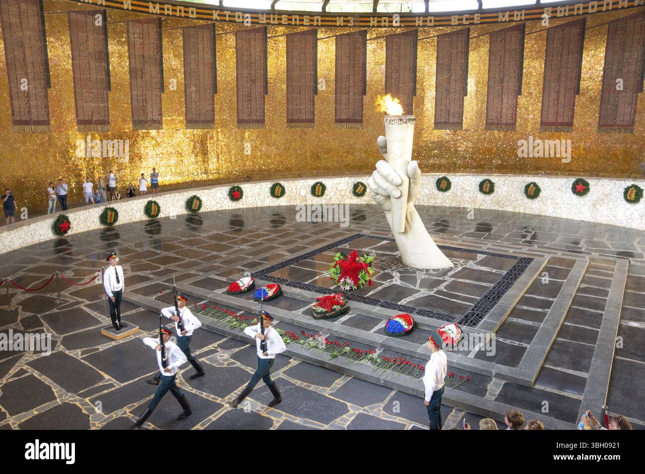 Volgograd/Russia-17.06.2016:The ceremony inside the ww2 complex ...