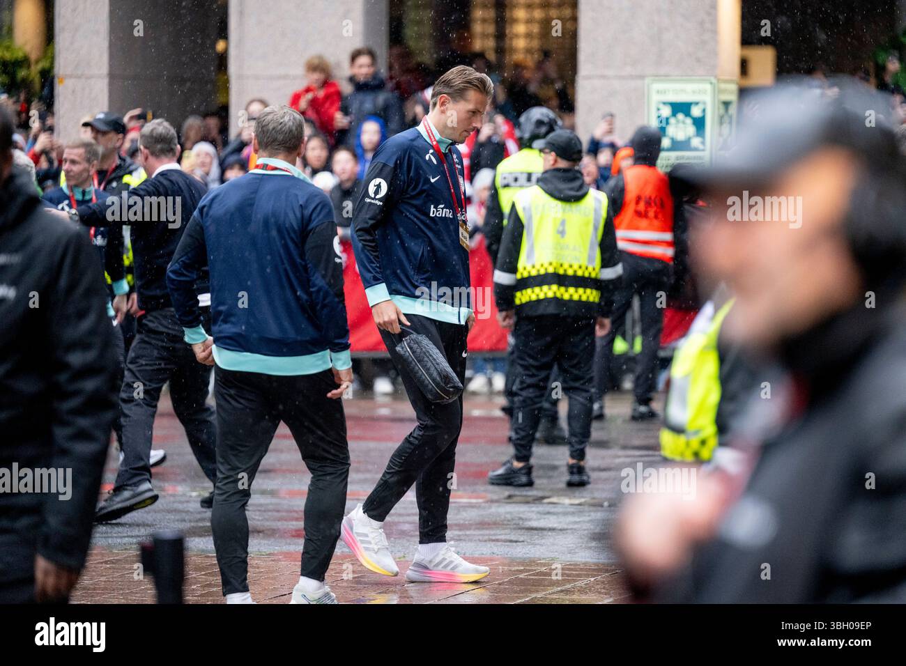 Sander Berge of, Norway. , . arrives ahead of the FIFA World Cup ...