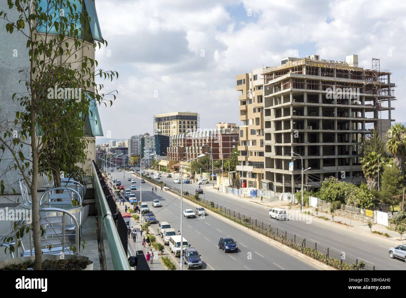 The neighborhoods of bole area of the capital city of Ethiopia, Addis Ababa Stock Photo - Alamy