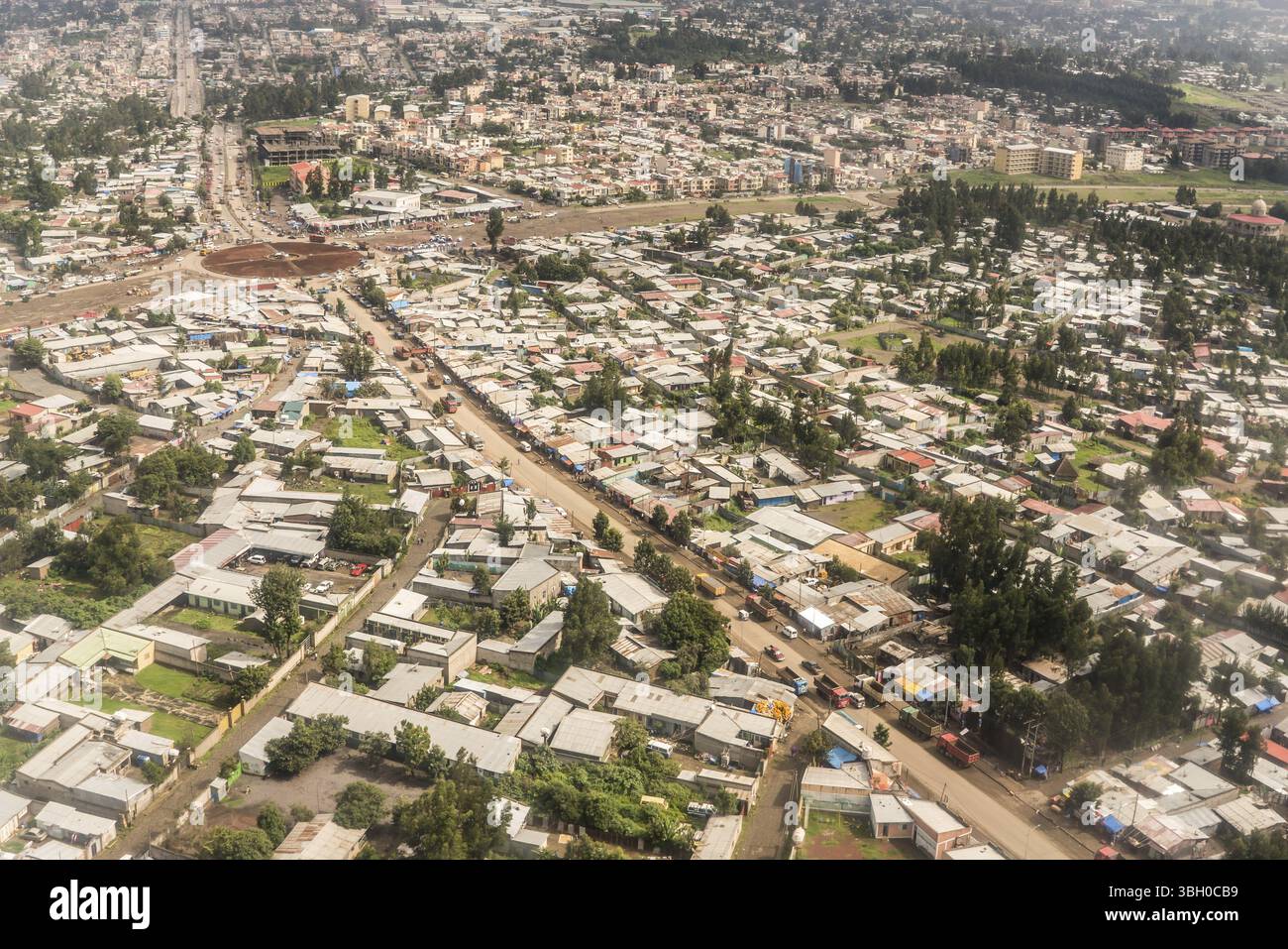 Aerial view of the Addis Ababa, the capital city of Ethiopia Stock ...