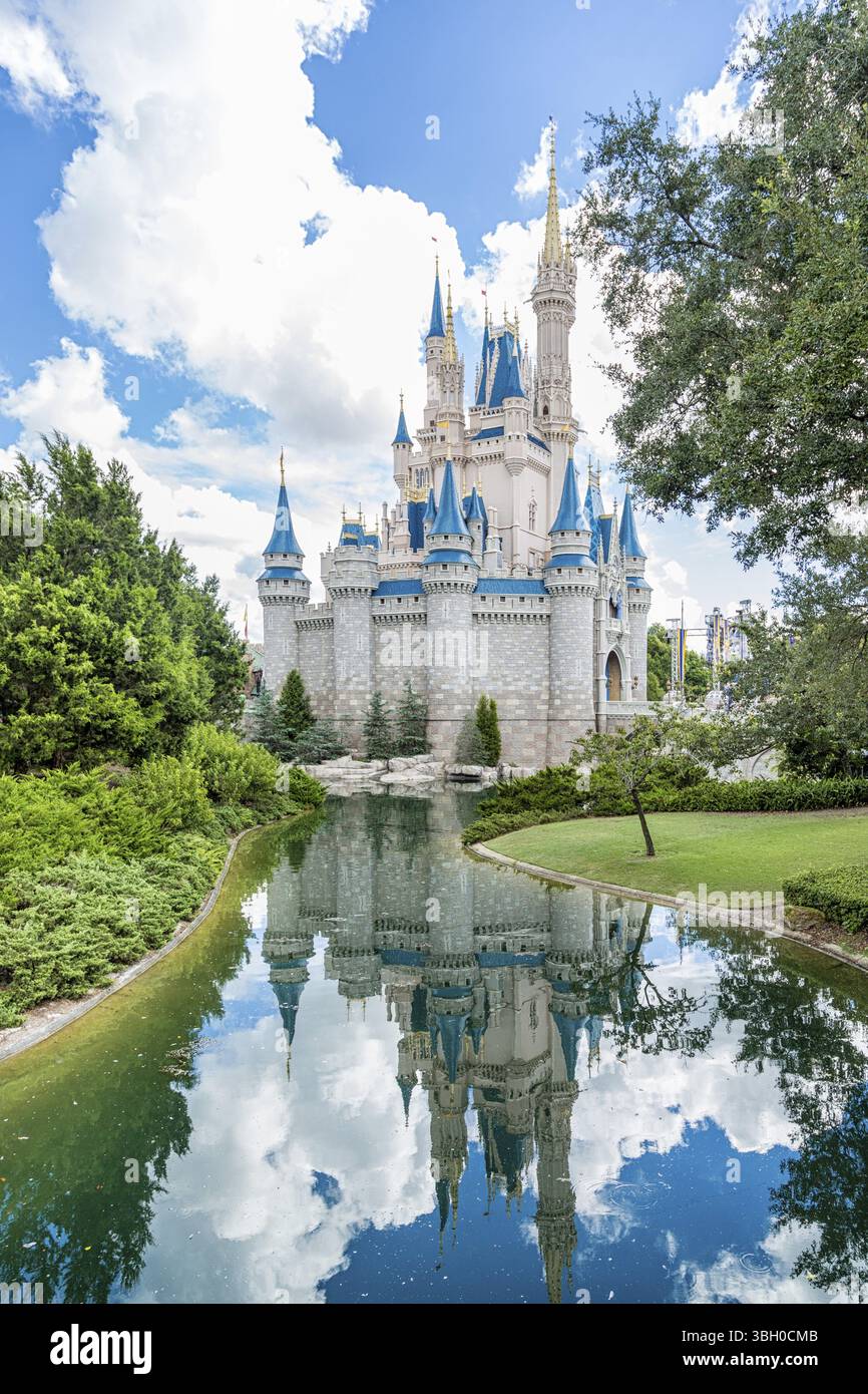 Orlando, Florida â€“ Sept 4: The famous Disney Magic Kingdom Castle and ...