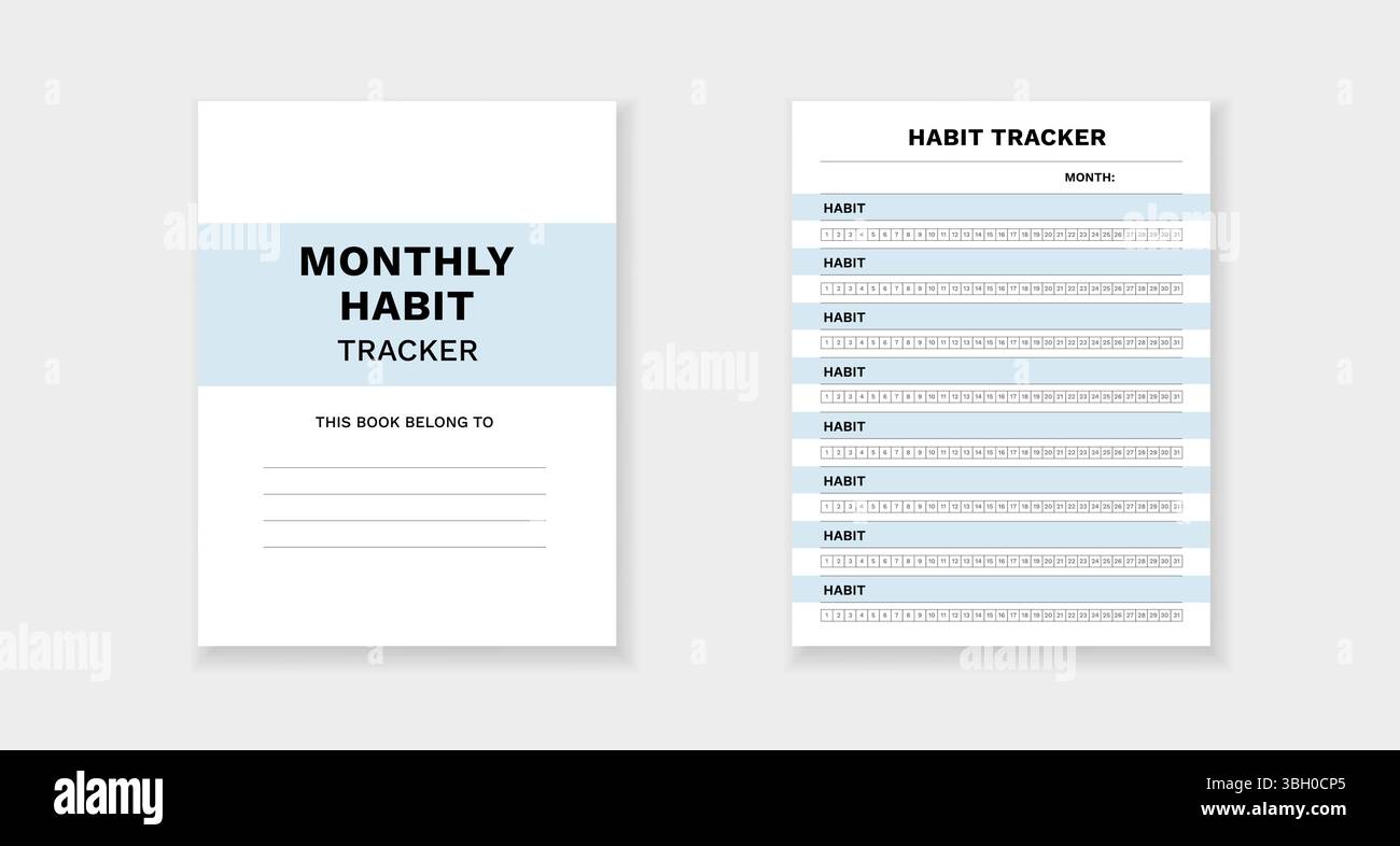 Monthly habit tracker template for effective goal setting and progress ...