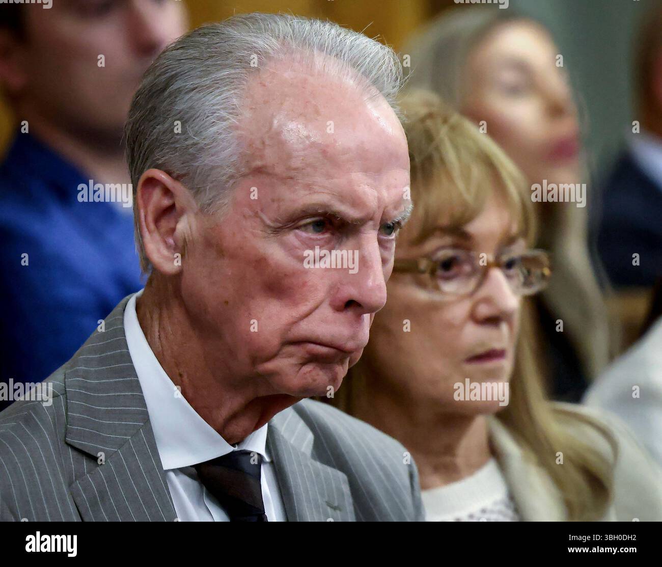 William and Janet Read, parents of Karen Read, listen as accident ...