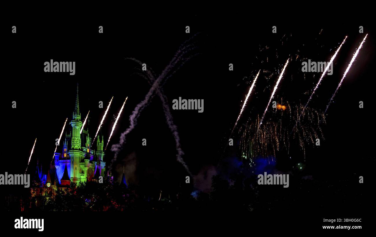 Orlando, Florida â€“ Sept 4: The famous Wishes nighttime spectacular ...