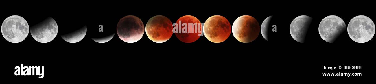 Eclipse panorama moon phases hi-res stock photography and images - Alamy