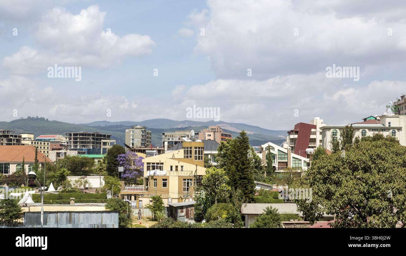 The neighborhoods of bole area of the capital city of Ethiopia, Addis Ababa Stock Photo - Alamy