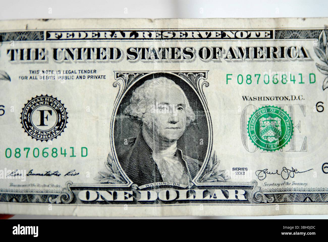Copenhagen/ Denmark/06 JUNE 2025/American dollar bill in one dollar ...