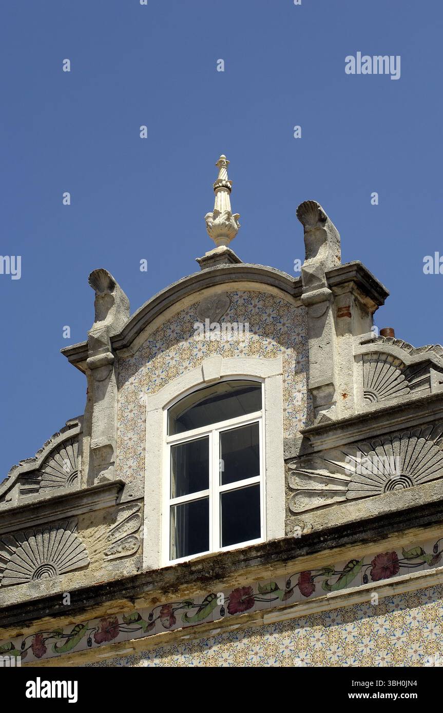 Typical bay window with window and blue sky Stock Photo - Alamy