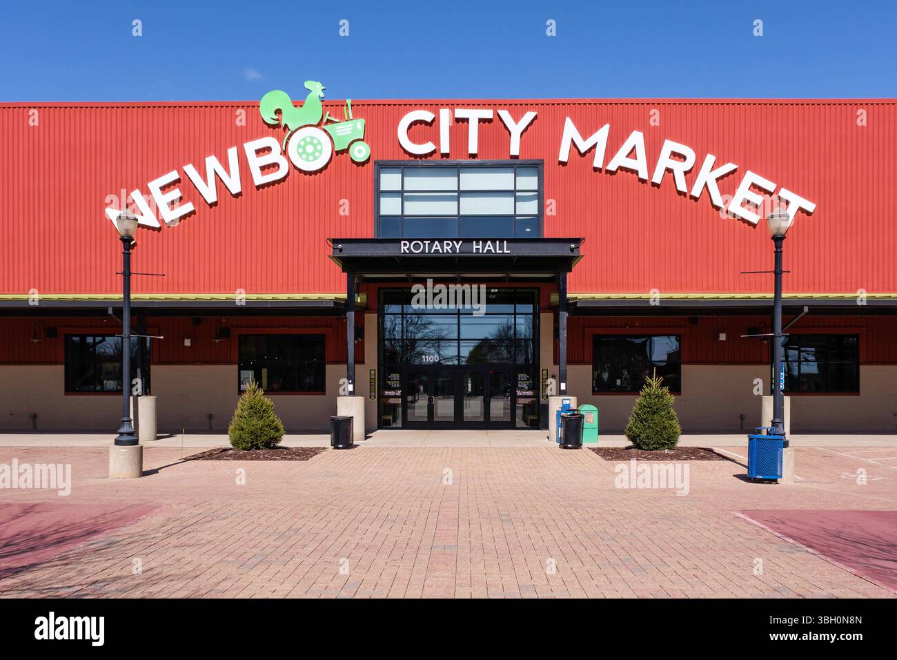NewBo City Market in Cedar Rapids, Iowa, exterior view Stock Photo - Alamy