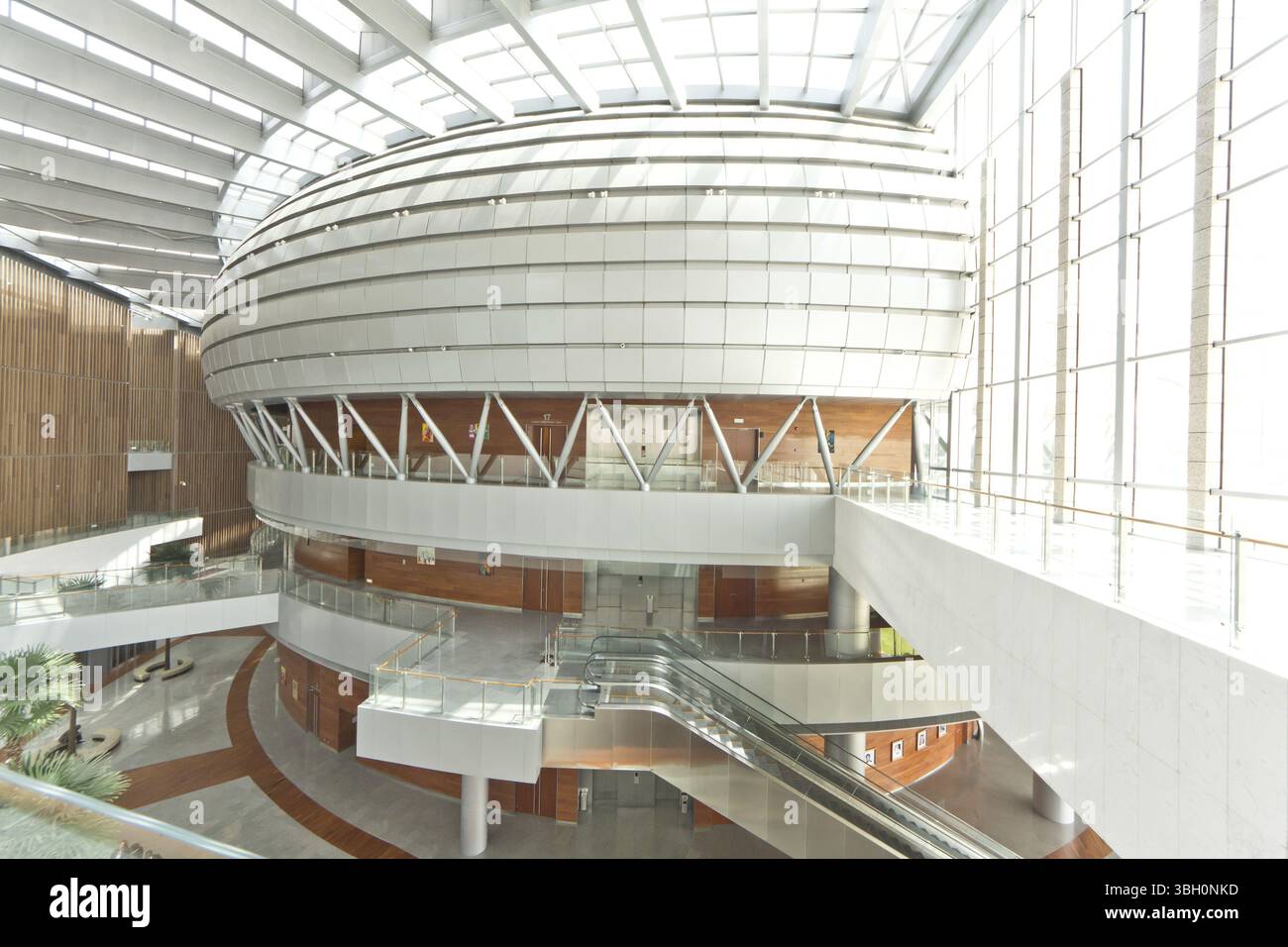 Interior of the newly constructed African Union Hall in Addis Ababa ...