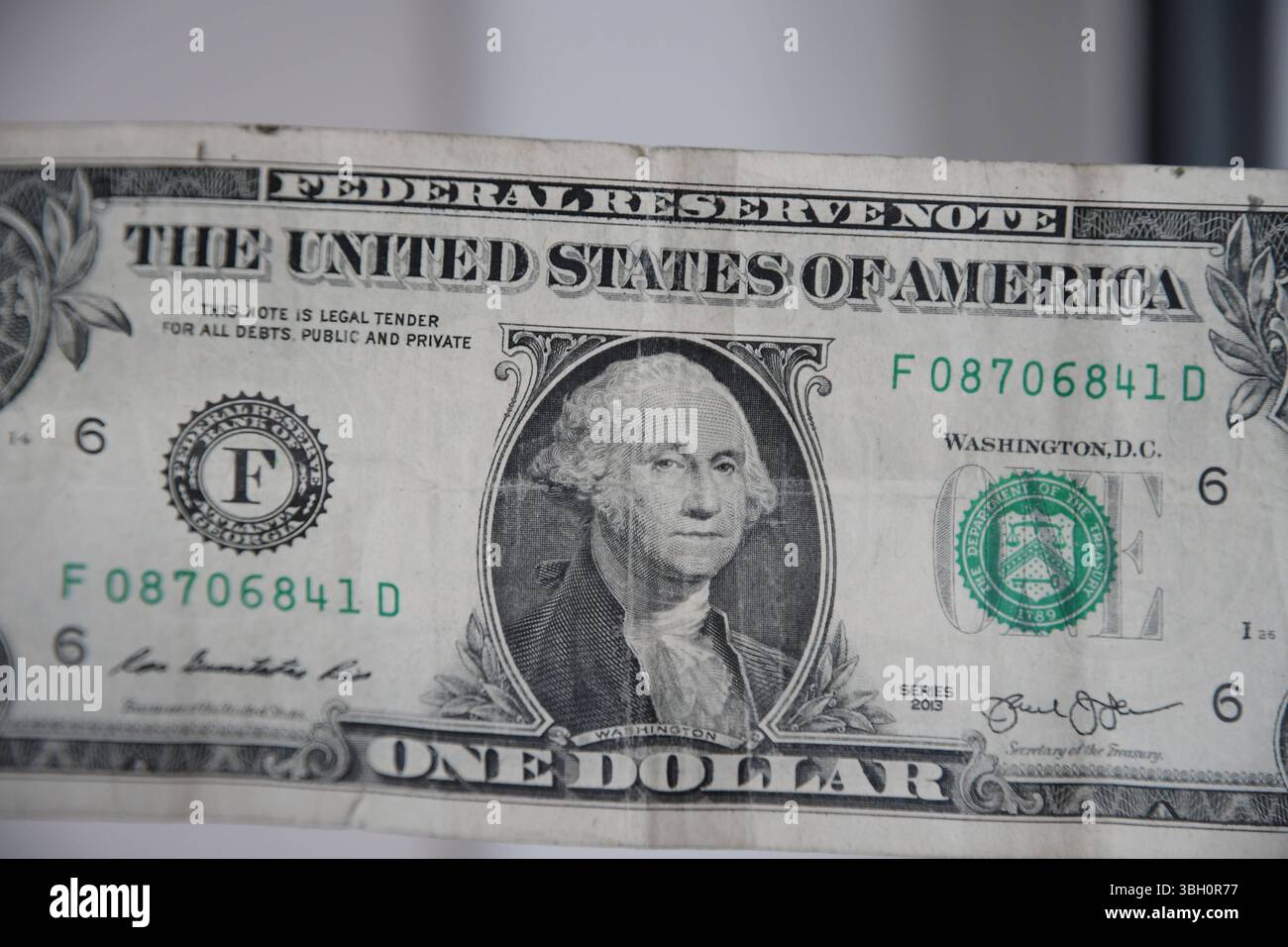 Copenhagen/ Denmark/06 JUNE 2025/American dollar bill in one dollar ...