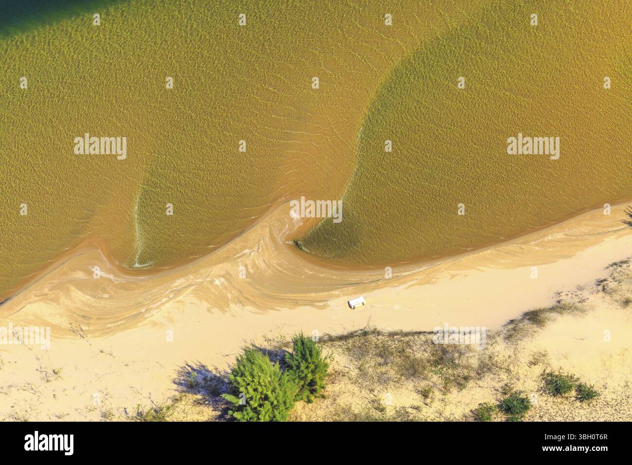 Aerial view of Sodwana Bay National Park within the iSimangaliso ...