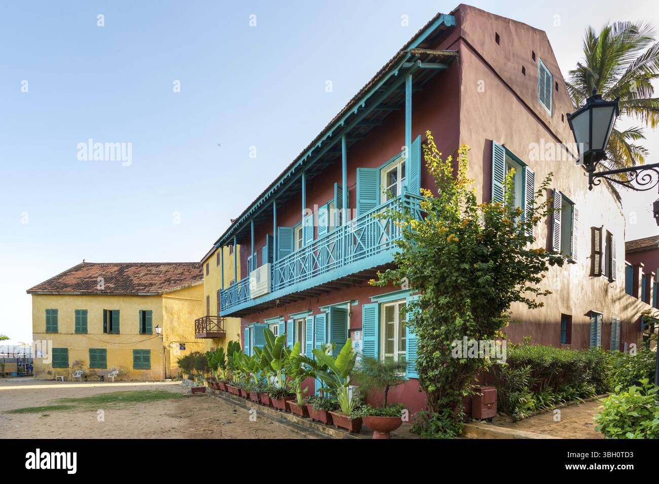 Carefully restored historical buildings from the early 19th century ...