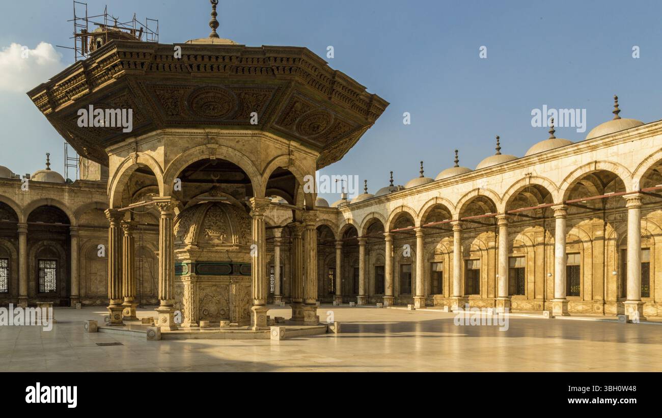 The Saladin Citadel of Cairo, a fortified medieval castle with a mosque ...