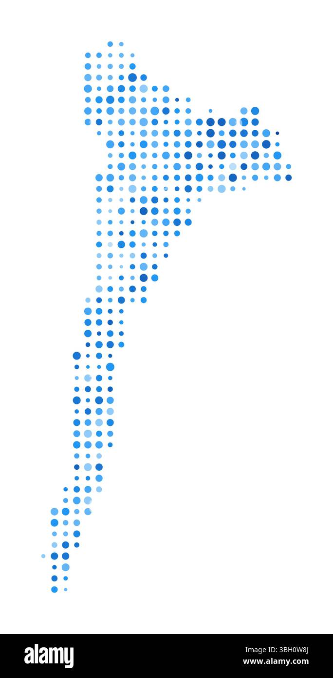 Ko Samet Dot Map. Island Digital Style Shape. Ko Samet vector image ...
