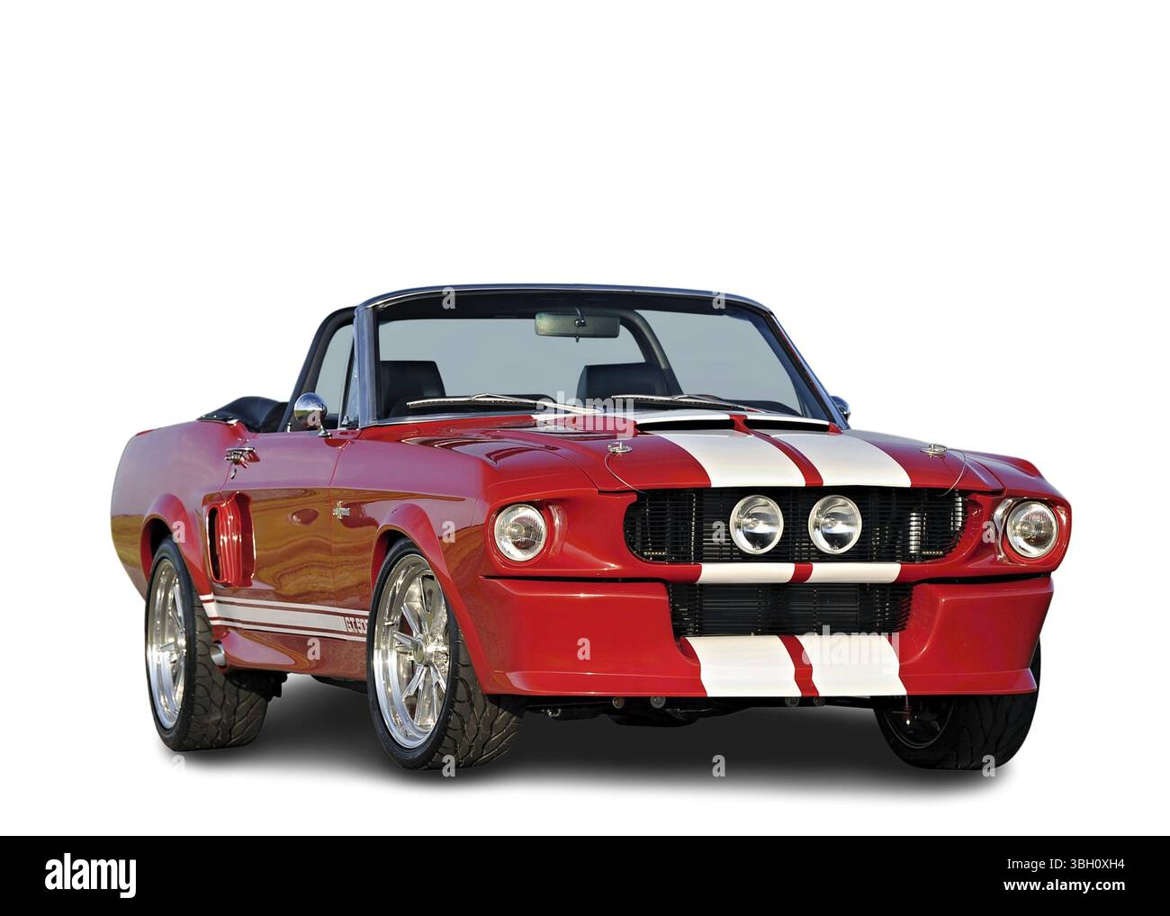 Typical Ford Mustang in the rare open version with the classic white ...