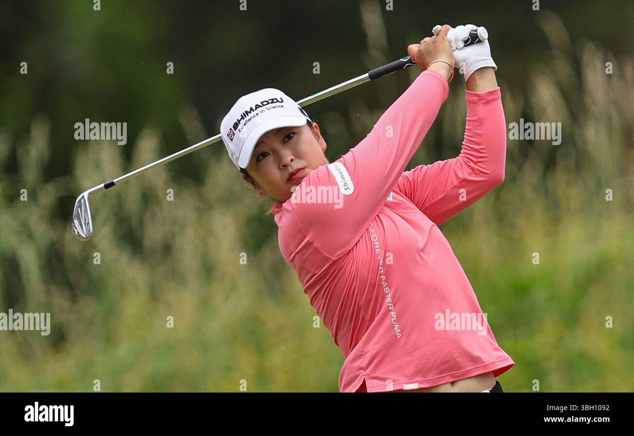 Galloway, NJ, USA. 06th June, 2025. Mao Saigo from Japan tees off on ...