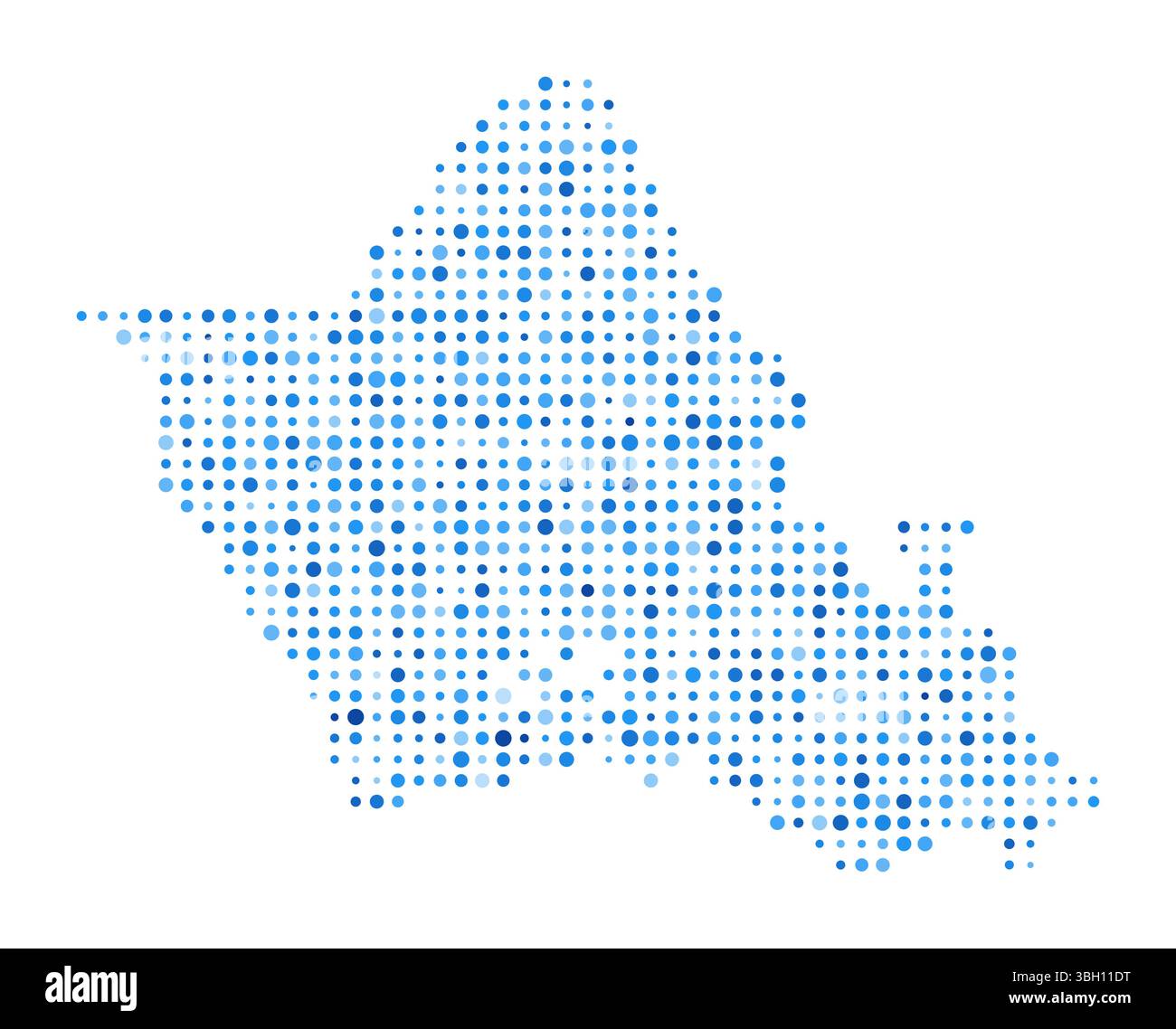 Oahu Dot Map. Island Digital Style Shape. Oahu vector image. Island ...