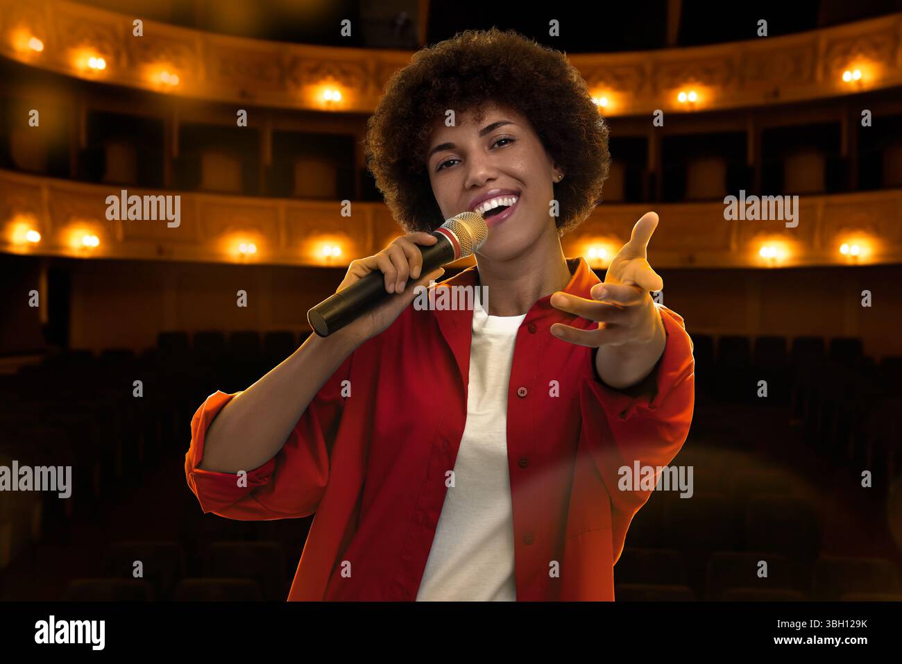 American celebrity rehearsing theatre acting on stage play hi-res stock ...