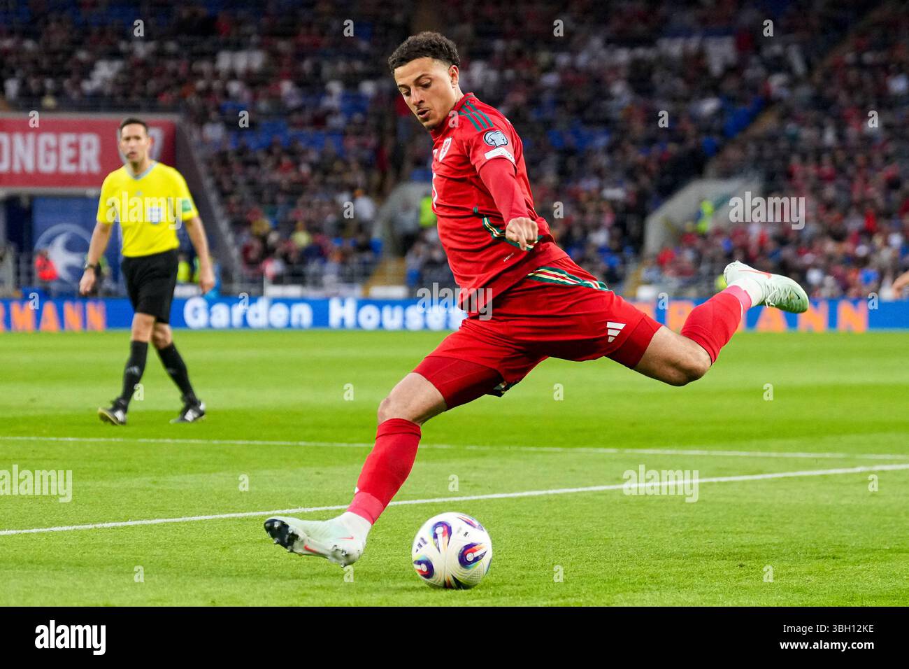 Cardiff, Wales, UK. 6th June 2025.Ethan Ampadu of Wales during the FIFA ...