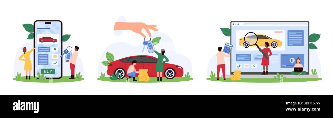 Check the rental car Stock Vector Images - Alamy