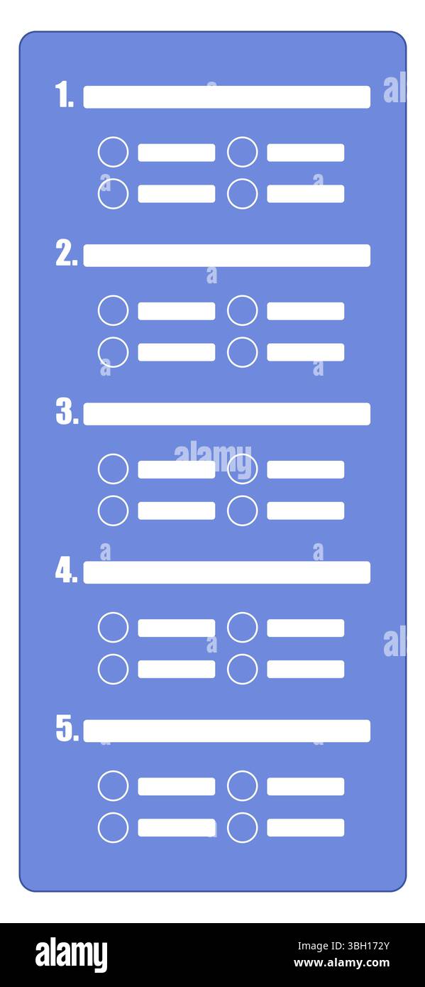 Online test form with questions and checkboxes on white background ...