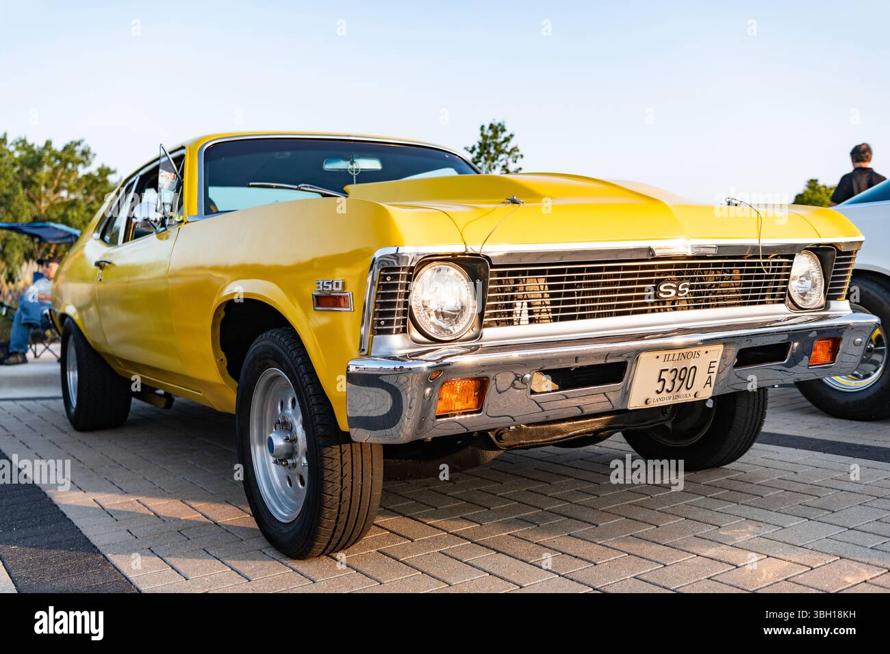 Park Ridge, Illinois, USA - August 21, 2024: yellow car of Chevrolet ...