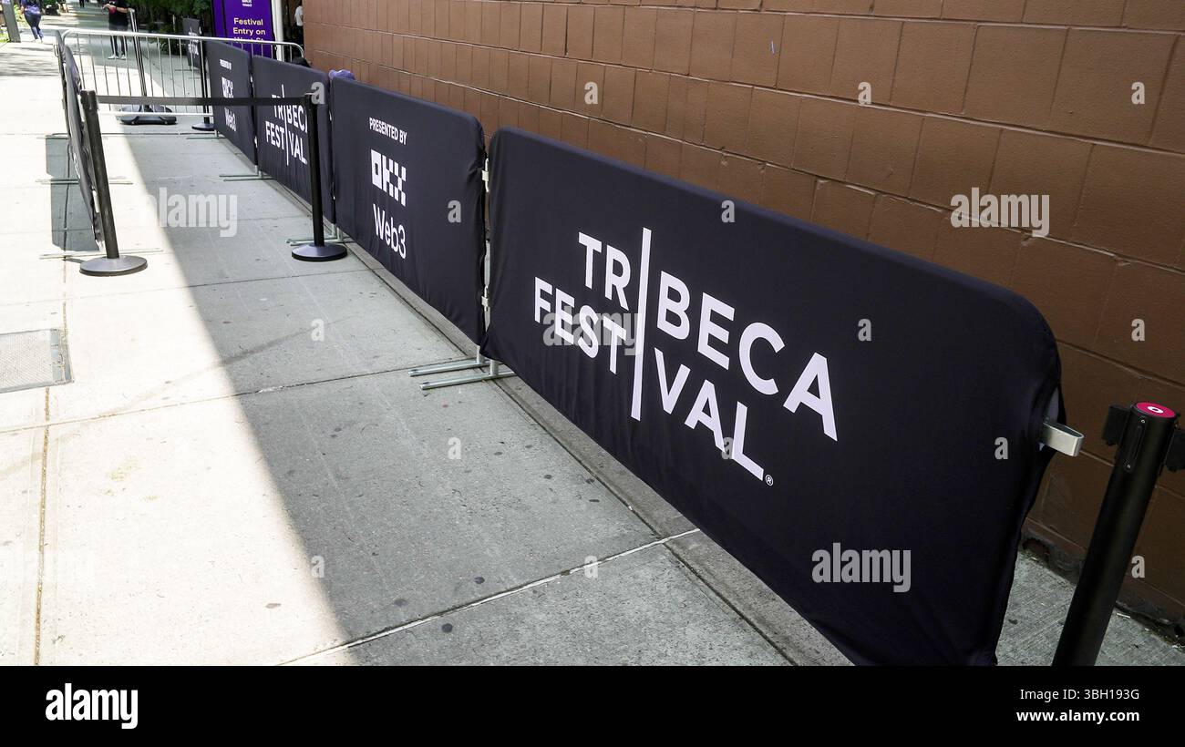 NEW YORK, NY, USA- JUNE 5. 2025: BMCC building facade with Tribeca Film ...