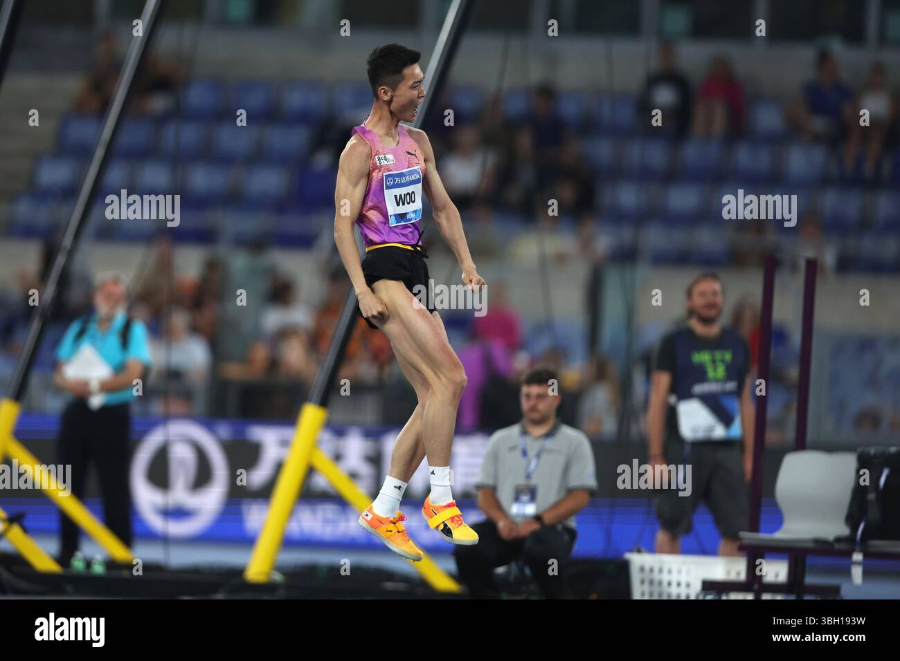 Rome, Italy 6 June 2025: Men's High Jump, Woo Sanghyeok (KOR) competing ...