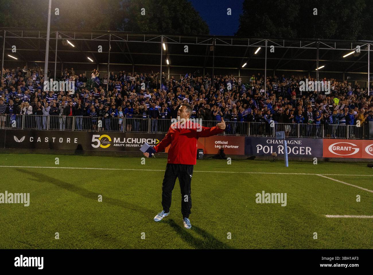 Head of Bath Rugby Johann van Graan at full time after the Gallagher ...
