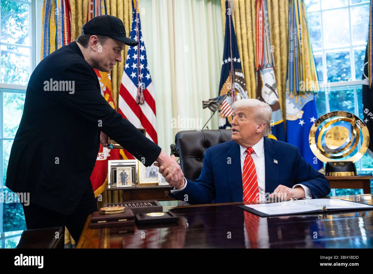 Washington, United States. 30th May, 2025. Elon Musk and President ...