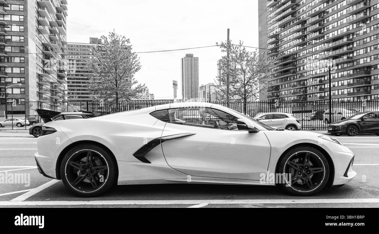 New York City, USA - April 27, 2024: 2020 Chevrolet Corvette Chevy ...