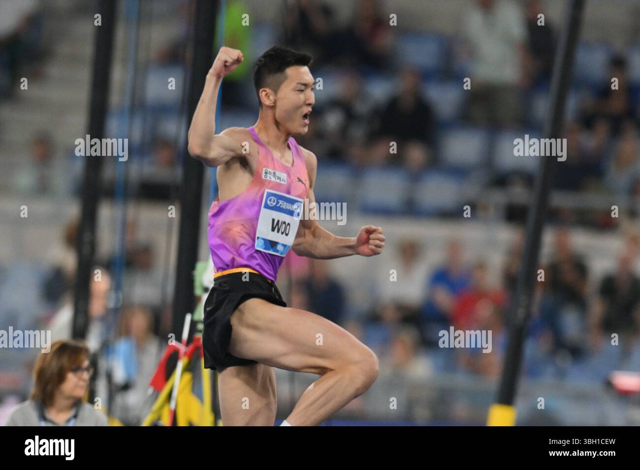 Olimpico Stadium, Rome, Italy - WOO Sanghyeok (KOR) Men's High Jump ...