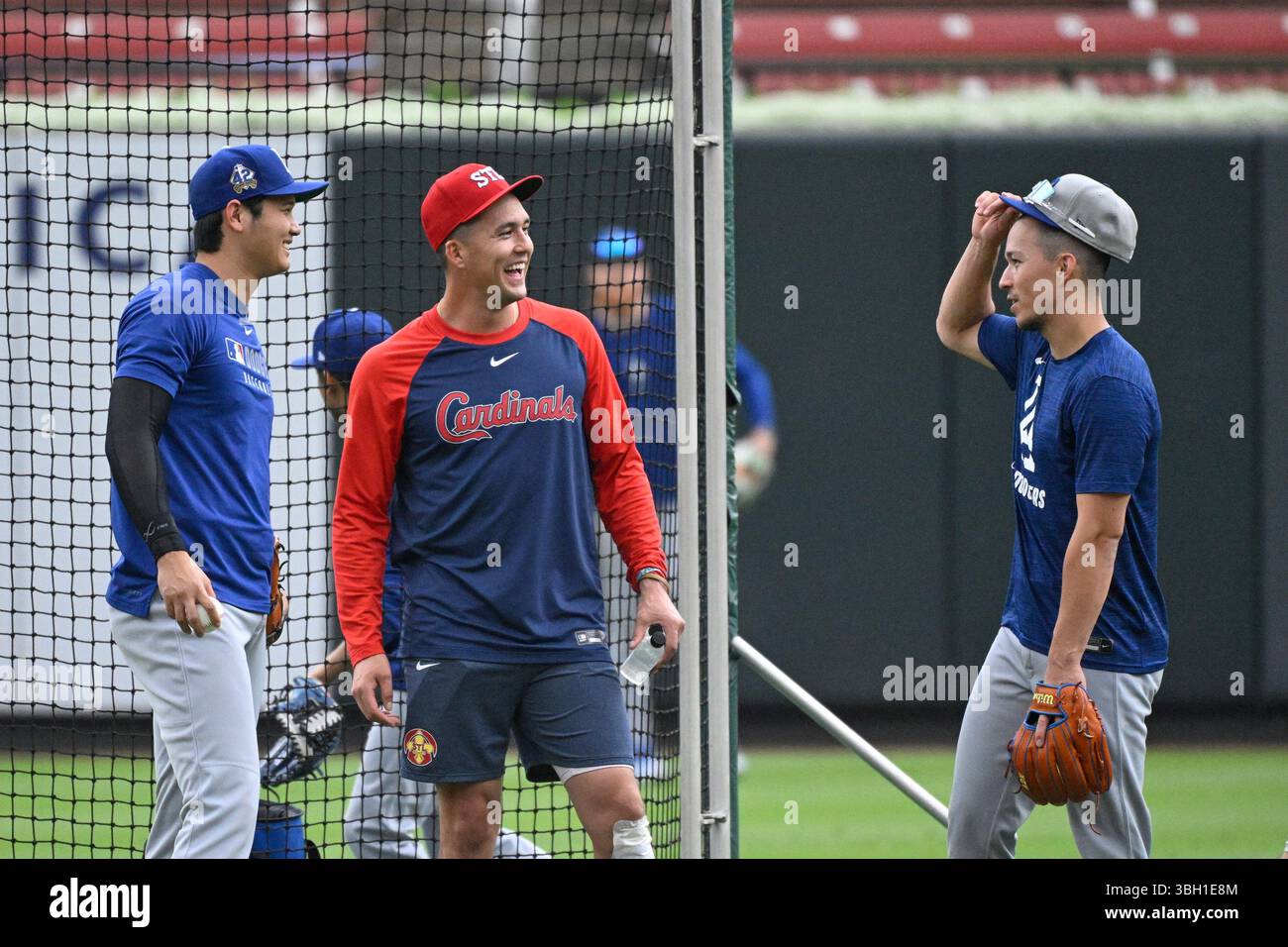 Los Angeles Dodgers' Shohei Ohtani, left, and teammate Tommy Edman ...