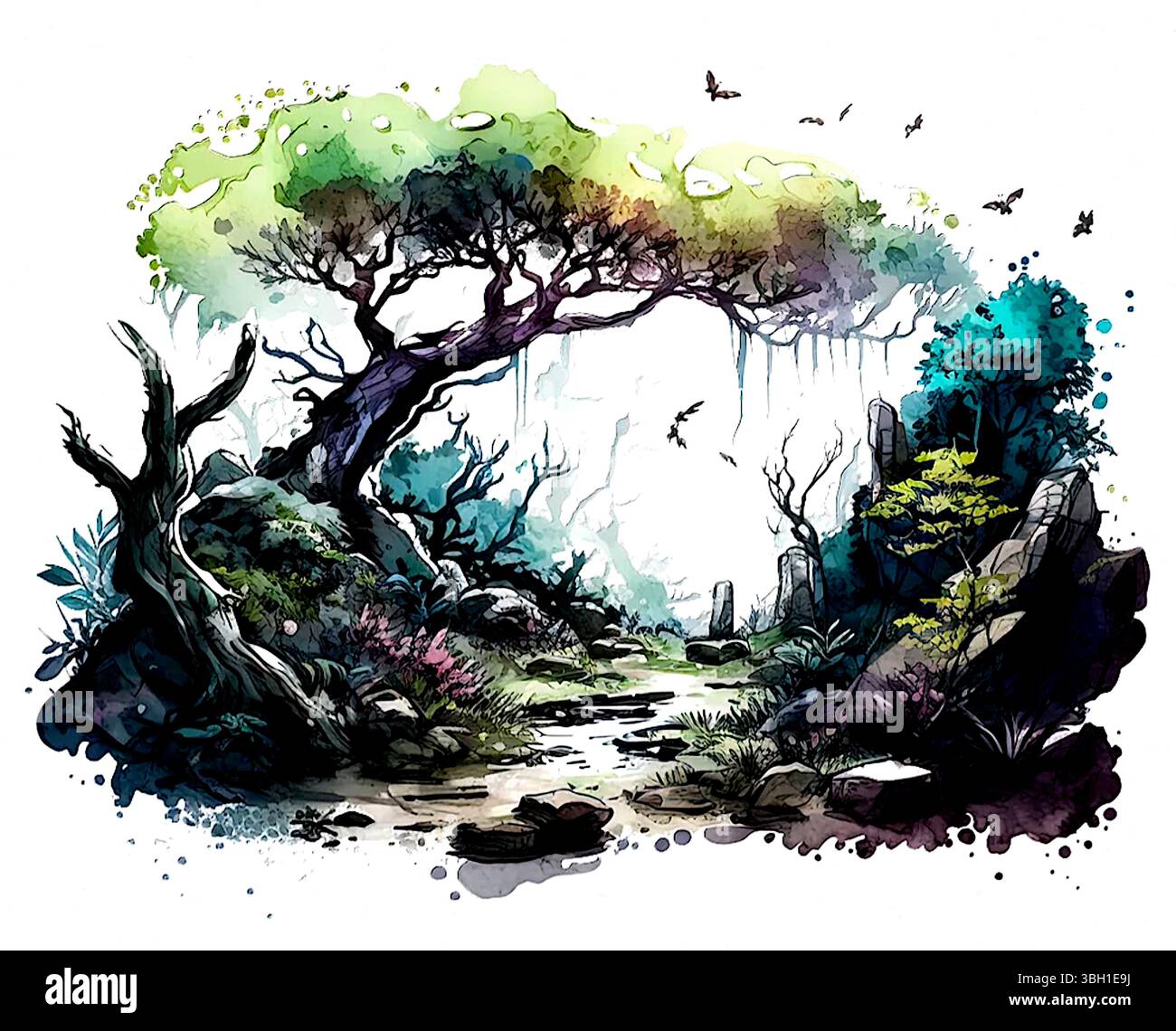 Winter panorama landscape from Cut Out Stock Images & Pictures - Alamy