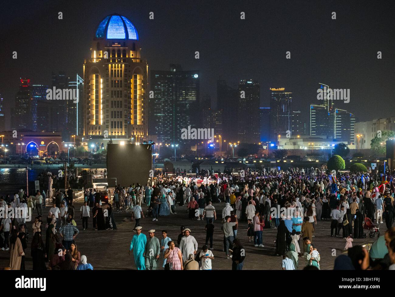 Doha, Qatar. 07th June, 2025. People gather at the Katara Cultural ...