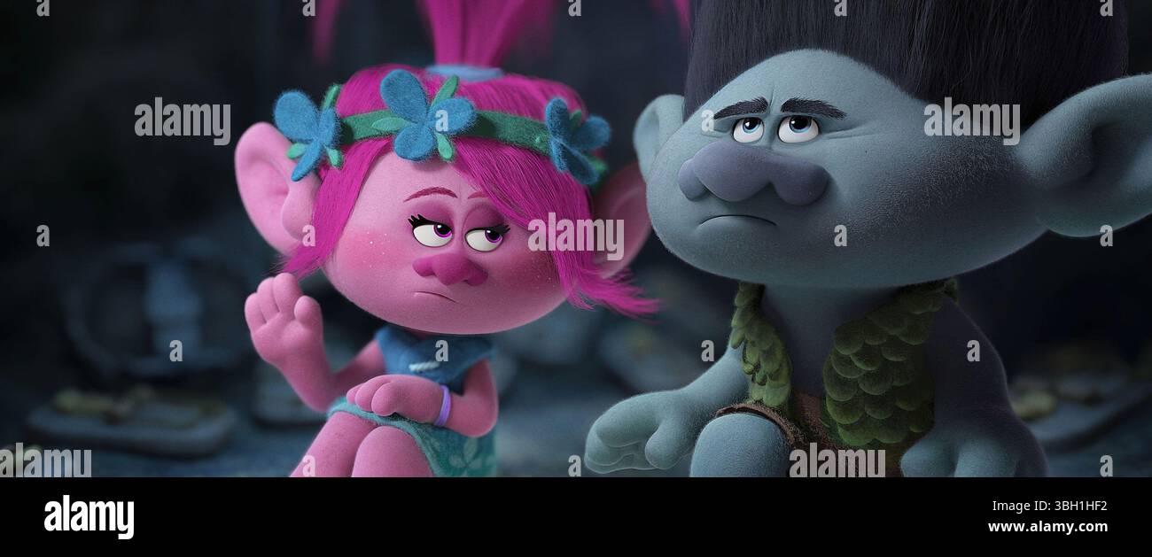 From left: Poppy (voiced by Anna Kendrick) offers Branch (Justin ...
