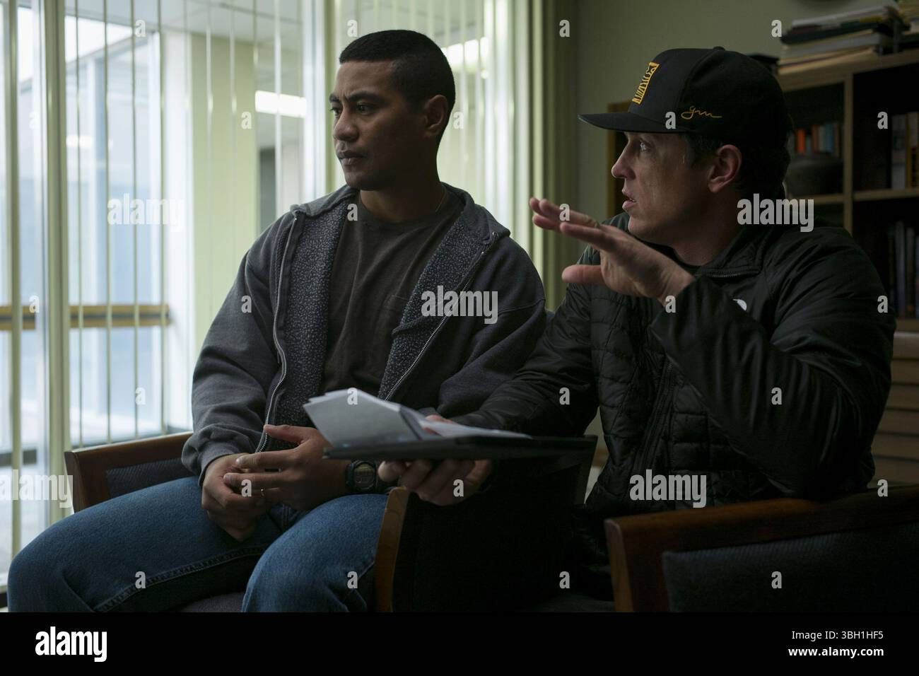 (L to R) BEULAH KOALE as Solo Aeiti and writer/director JASON HALL on ...